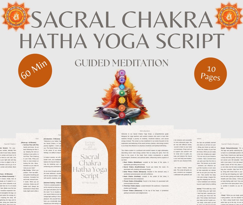 Sacral Chakra Yoga Script Hatha Yoga Sequence 60 Min Yoga Session ...