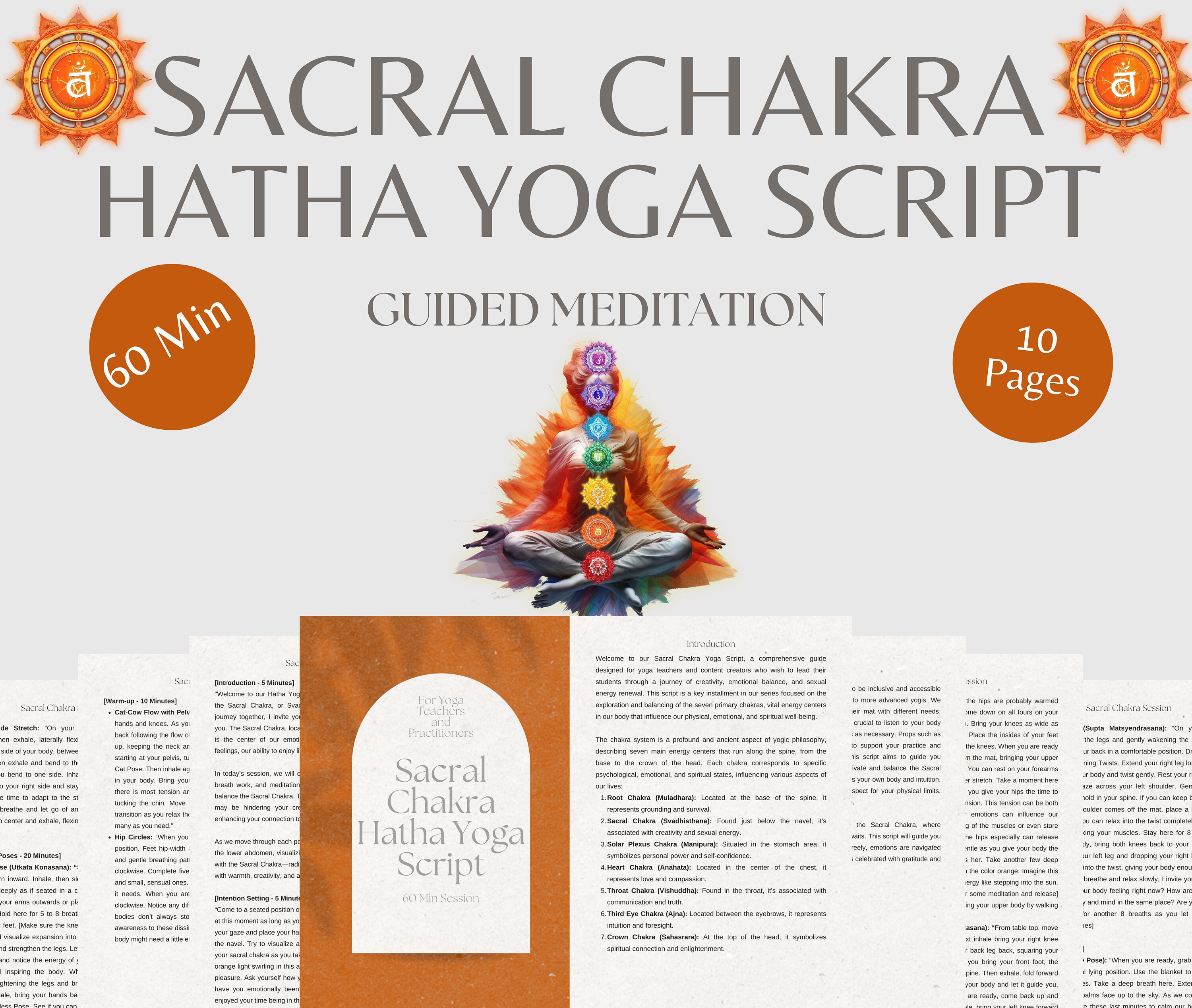 Sacral Chakra Yoga Script Hatha Yoga Sequence 60 Min Yoga Session ...