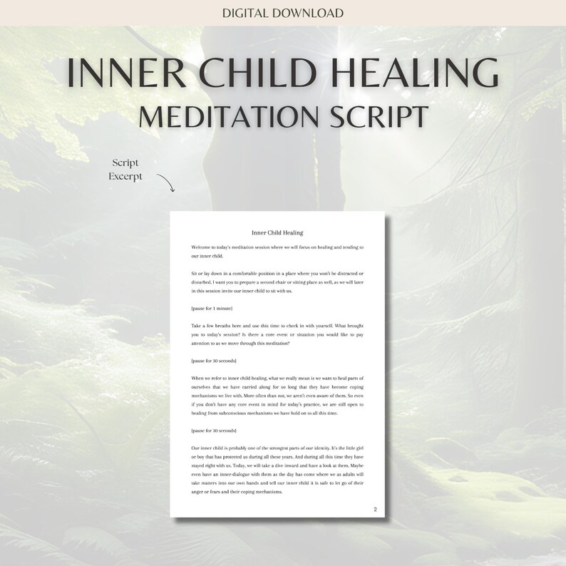 Inner Child Healing Meditation Script: Gestalt Empty Chair Technique ...