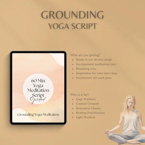 60 Min Yoga Script for Grounding, With Guided Meditation, Hour Yoga ...