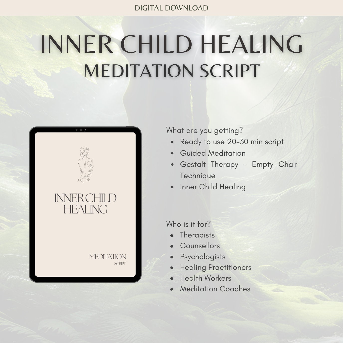 Inner Child Healing Meditation Script: Gestalt Empty Chair Technique ...