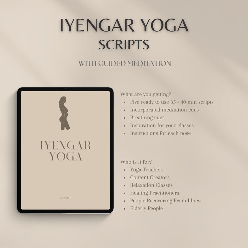 Iyengar Yoga Script Bundle: 5 Restorative Sequences (PDF Download) - Etsy
