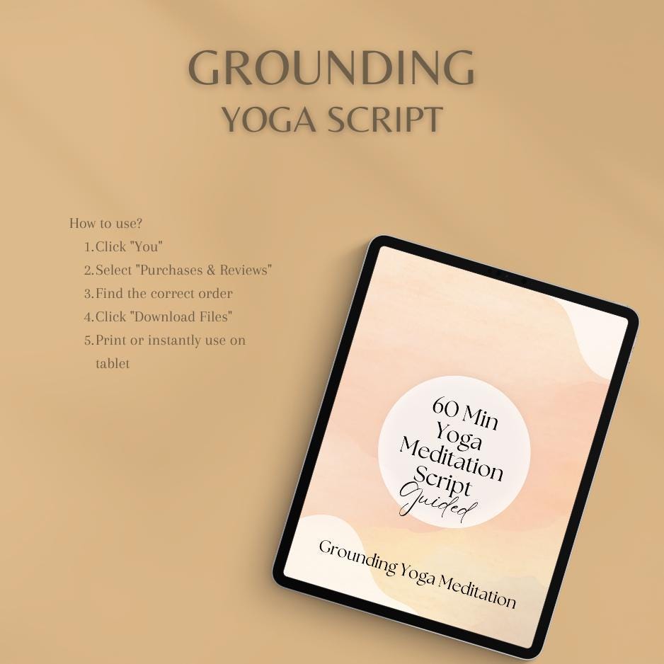 60 Min Yoga Script for Grounding, With Guided Meditation, Hour Yoga ...