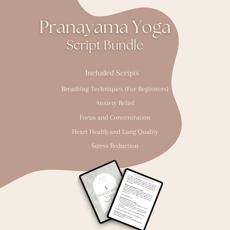 Pranayama Yoga Script Bundle: 5 Guided Breathing Techniques (digital ...