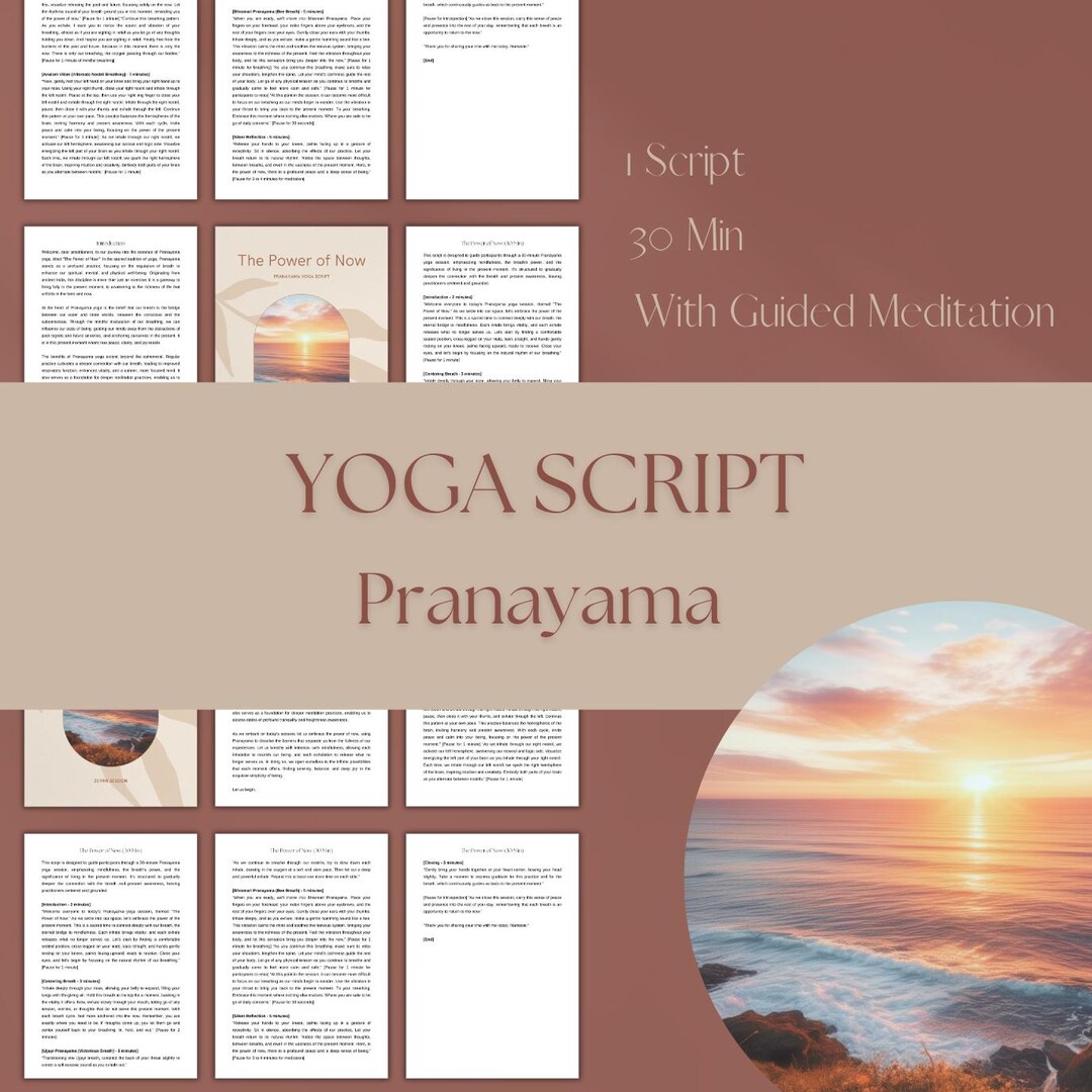Pranayama Yoga Script With Guided Meditation | 30-min Breathing ...