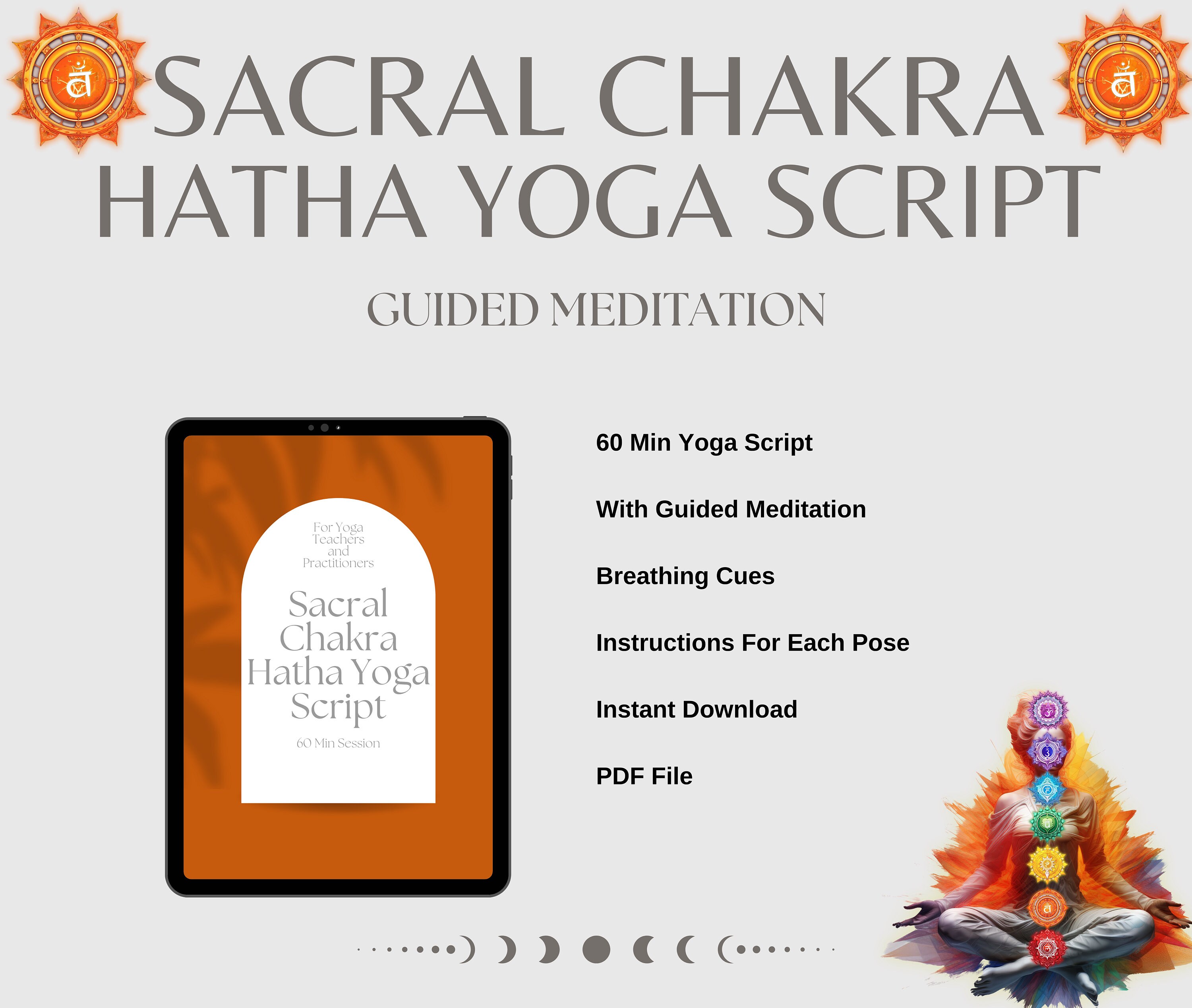 Sacral Chakra Yoga Script Hatha Yoga Sequence 60 Min Yoga Session ...