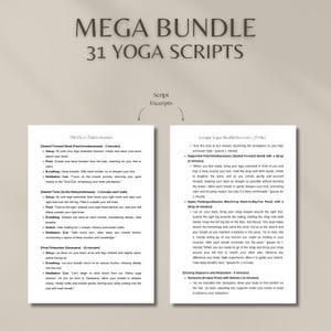 Yoga Script Bundle With 30+ Ready-to-use Yoga Sessions | Guided ...