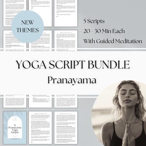 5 Pranayama Yoga Scripts, Guided Yoga Bundle, Breathing Techniques ...
