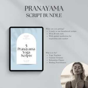 5 Pranayama Yoga Scripts, Guided Yoga Bundle, Breathing Techniques ...