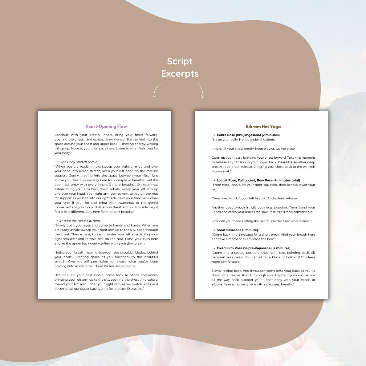 Yoga Script Bundle With 70+ Ready-to-use Yoga Sessions | Guided ...