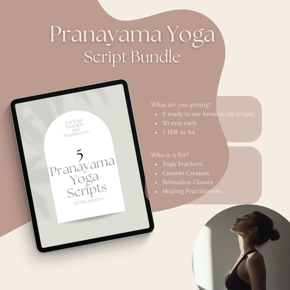 Pranayama Yoga Script Bundle: 5 Guided Breathing Techniques (digital PDF) - Etsy
