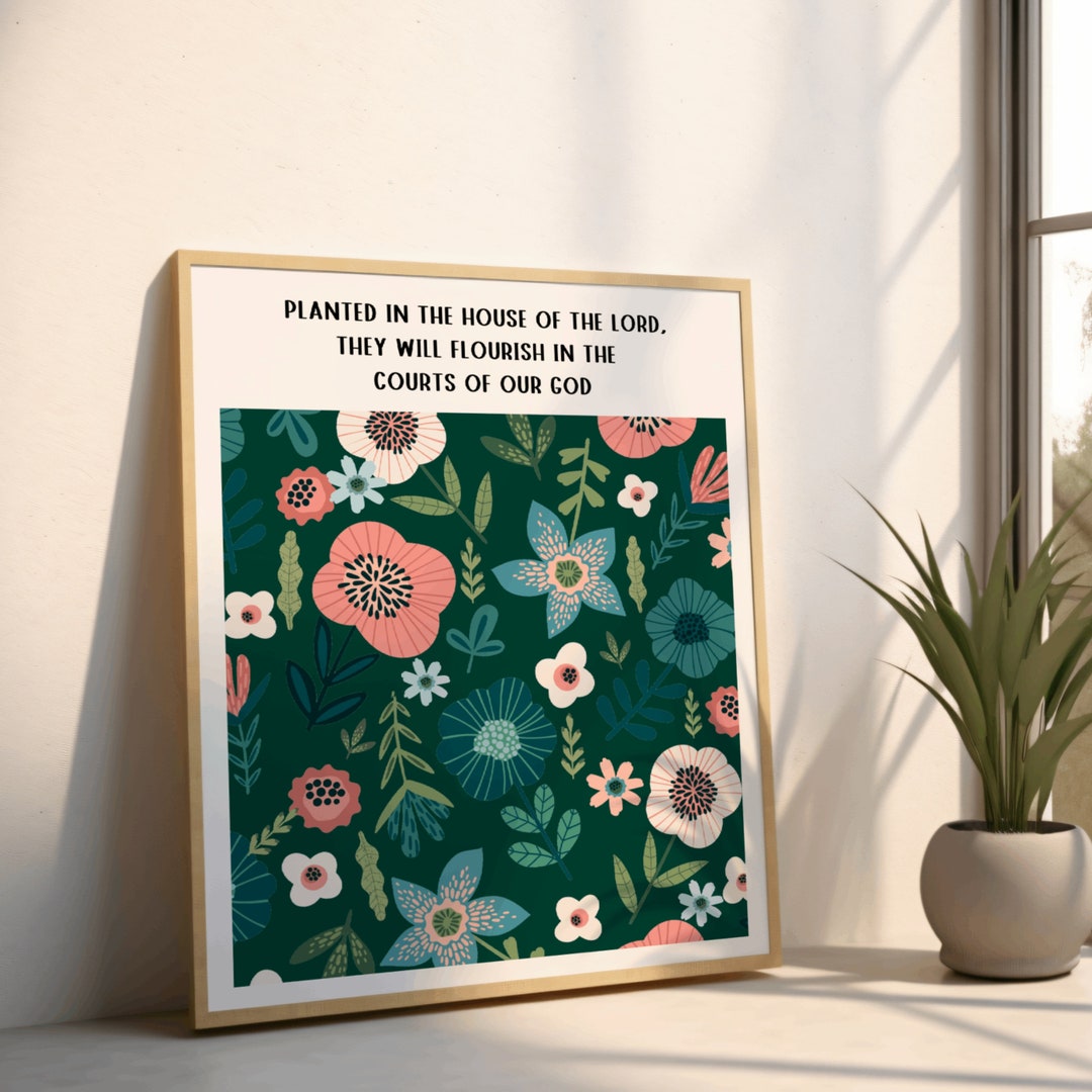 Bible Scripture Sage Green Printable Wall Art, Gardener Gift, New ...