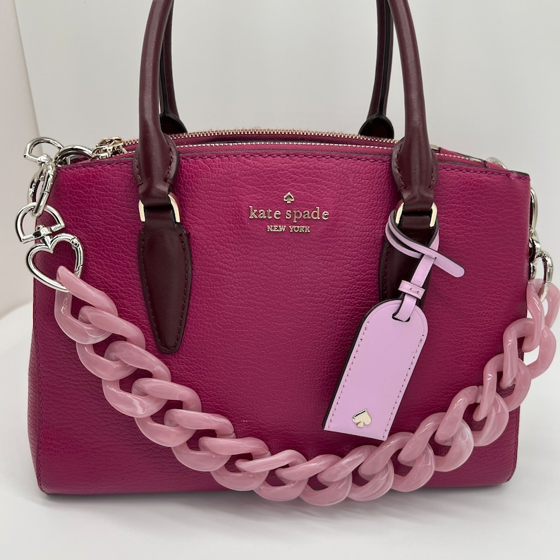 Chunky Purse Strap Bag Chain PINK Handbag Chain W/ Heart - Etsy