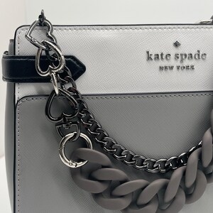 Chunky Purse Strap - Novelty Bag Chain - Gray & Gunmetal Handbag Chain ...