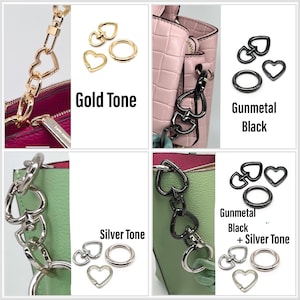 Chunky Purse Strap - Bag Chain - PINK Handbag Chain W/ Heart Clasps - Etsy