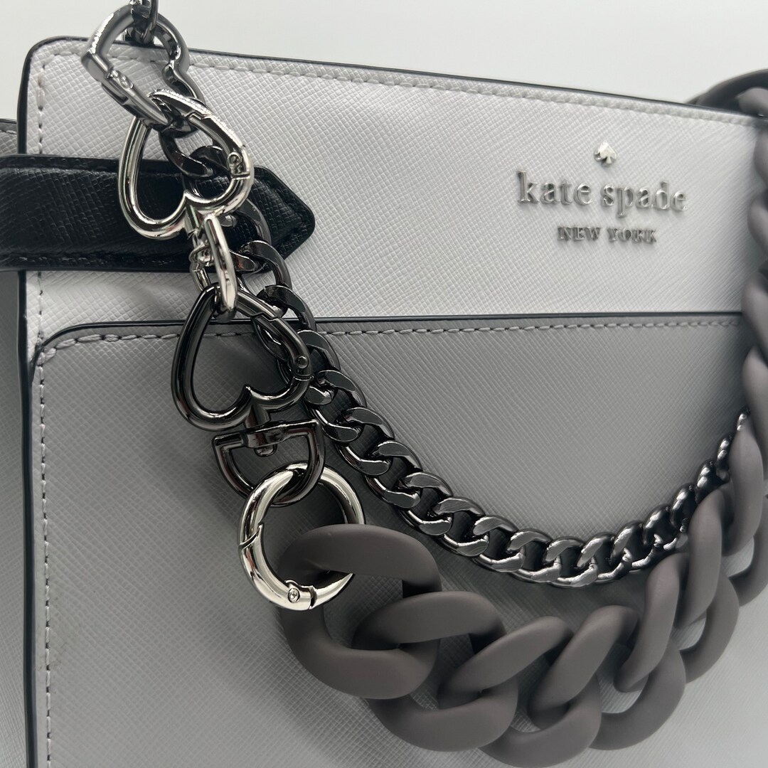 Chunky Purse Strap Novelty Bag Chain Gray & Gunmetal Handbag Chain W ...