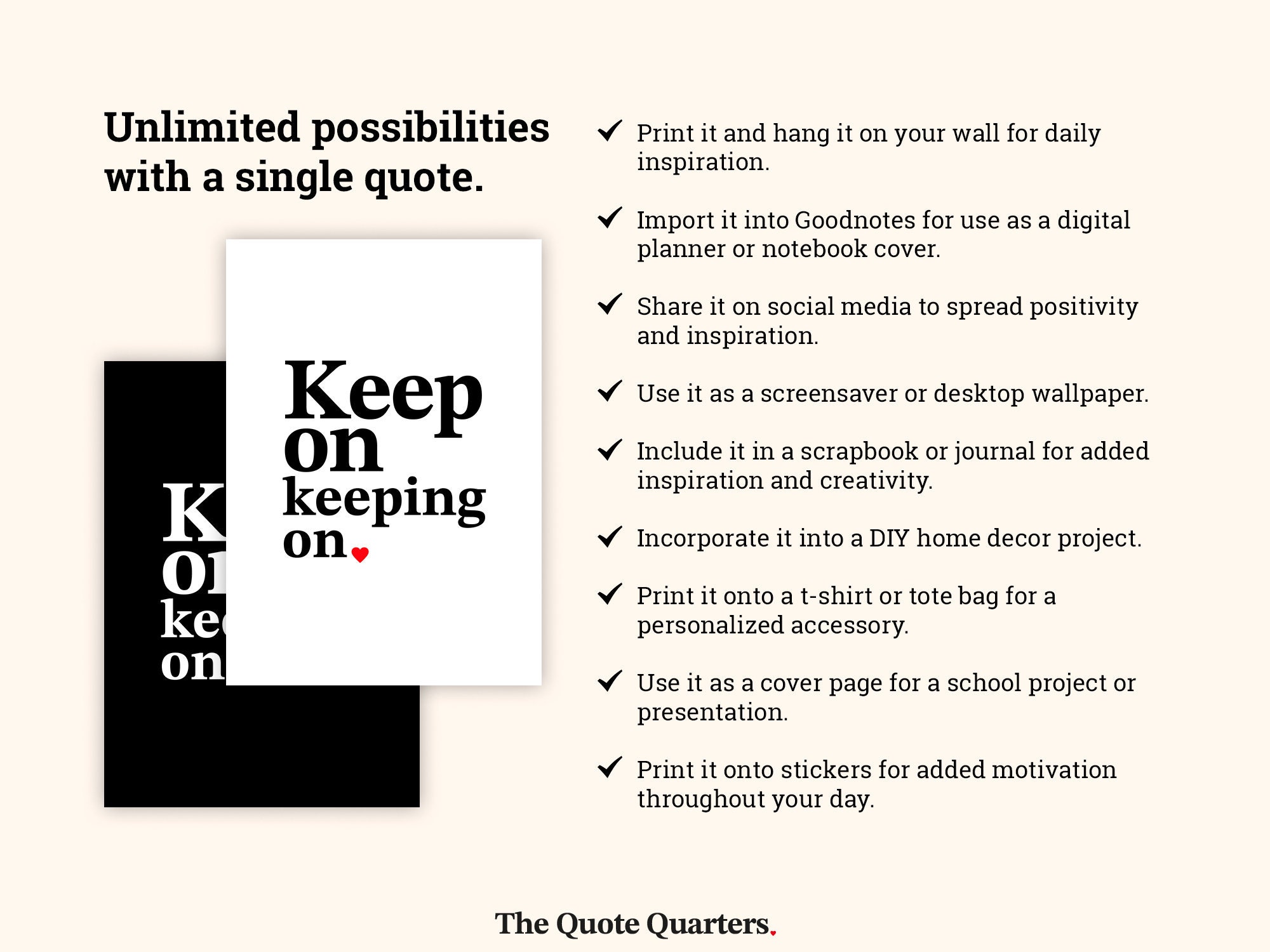 Keep on Keeping on / Inspirational Quotes Motivational Art - Etsy