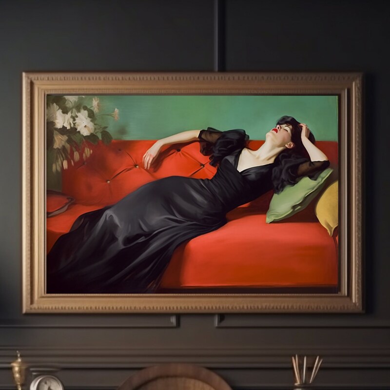 Victorian Lady Print - Etsy