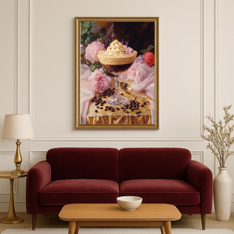 Espresso Martini Art Print, Baroque Cocktail Wall Art, Luxury Coffee ...
