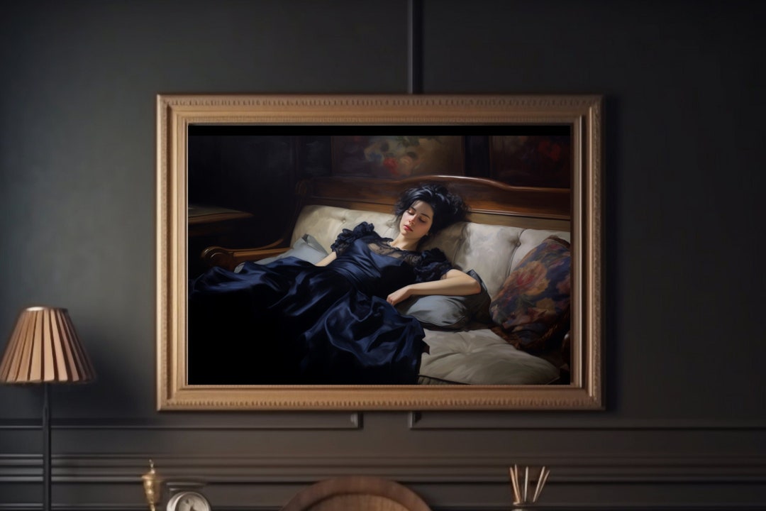 Decadent Young Woman | Woman Portrait | Vintage Wall Art | Black Art ...