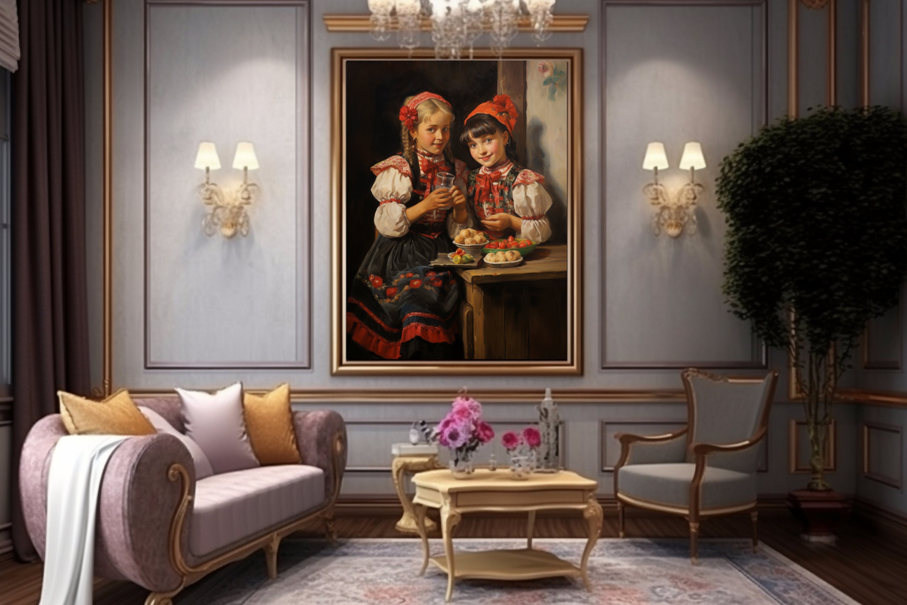 Instant Download Print Folklore Themed Kitchen Decor Cute Food - Etsy