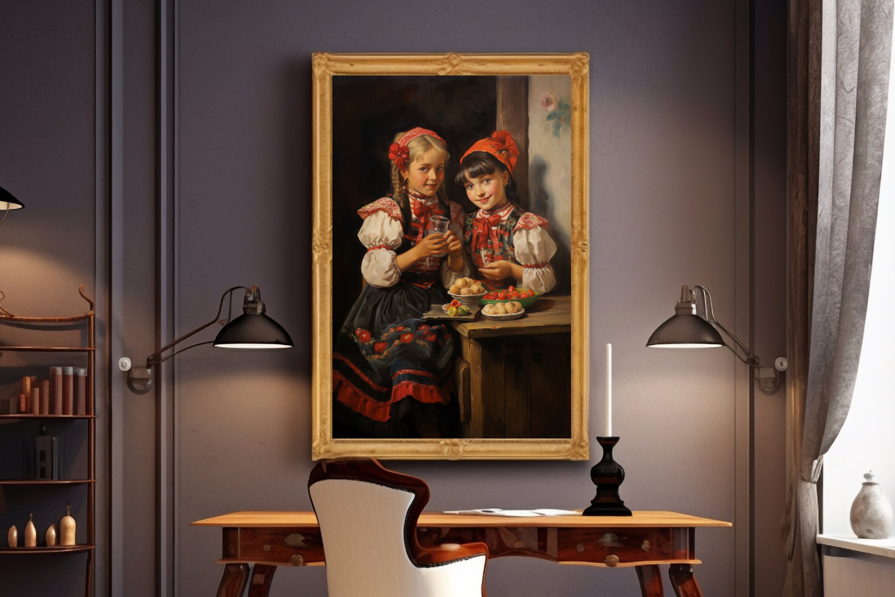 Instant Download Print Folklore Themed Kitchen Decor Cute Food - Etsy