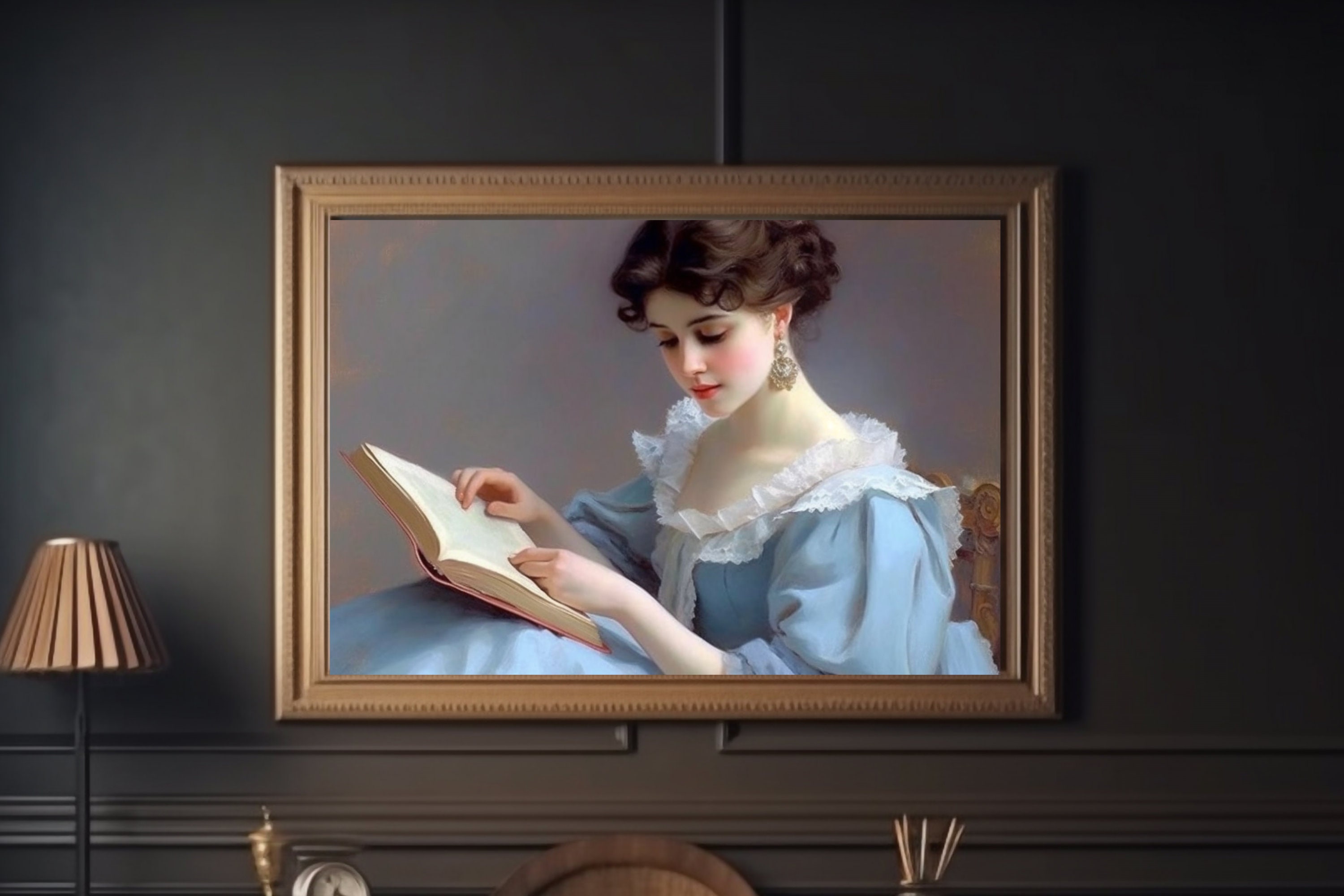 Decadent Young Woman Woman Portrait Vintage Wall Art - Etsy