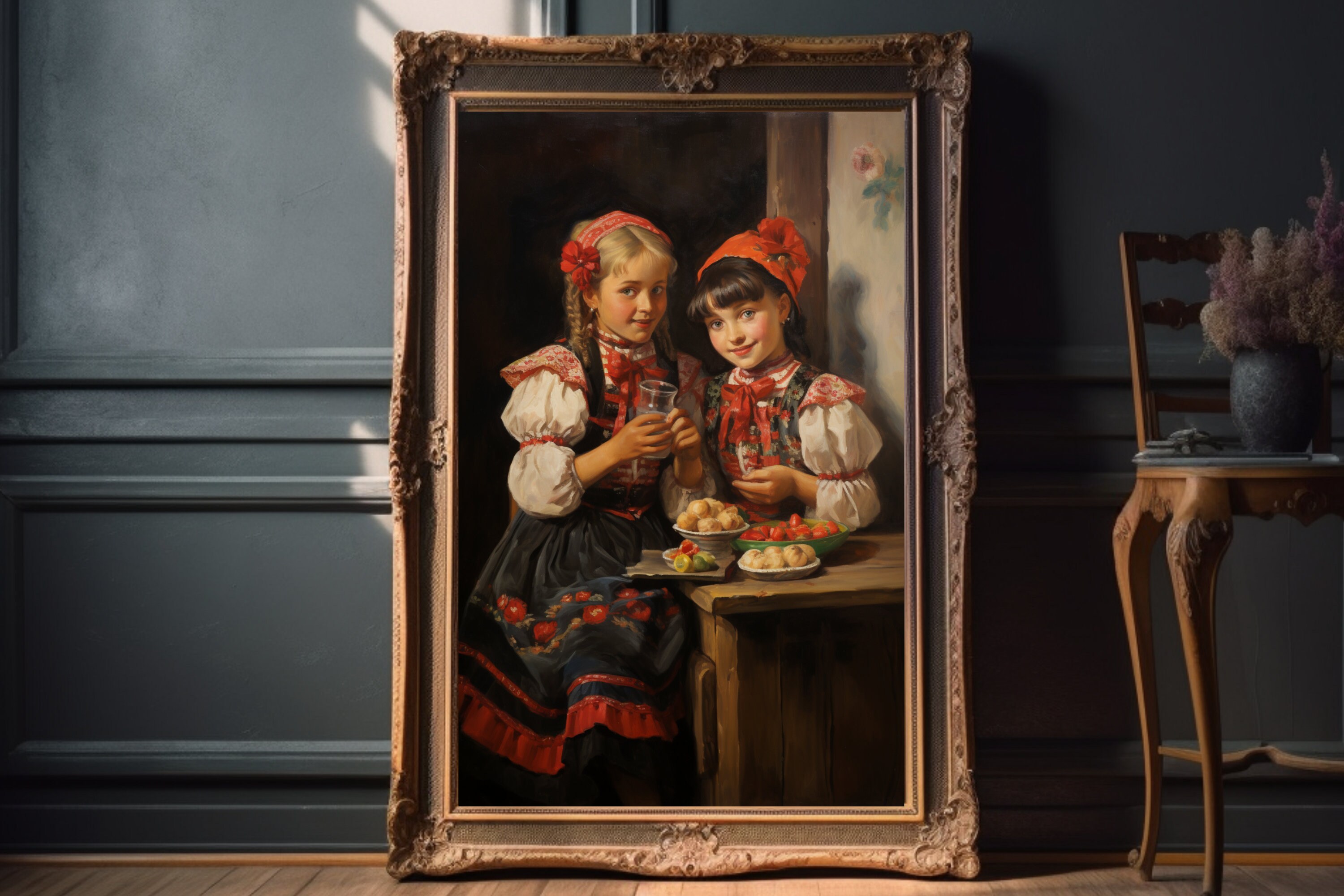 Instant Download Print Folklore Themed Kitchen Decor Cute Food - Etsy