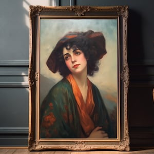 Decadent Beauty | Woman Portrait | Vintage Wall Art | Victorian Art ...