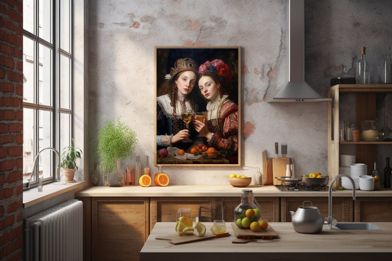 Instant Download Print Baroque Themed Kitchen Decor Colourful - Etsy