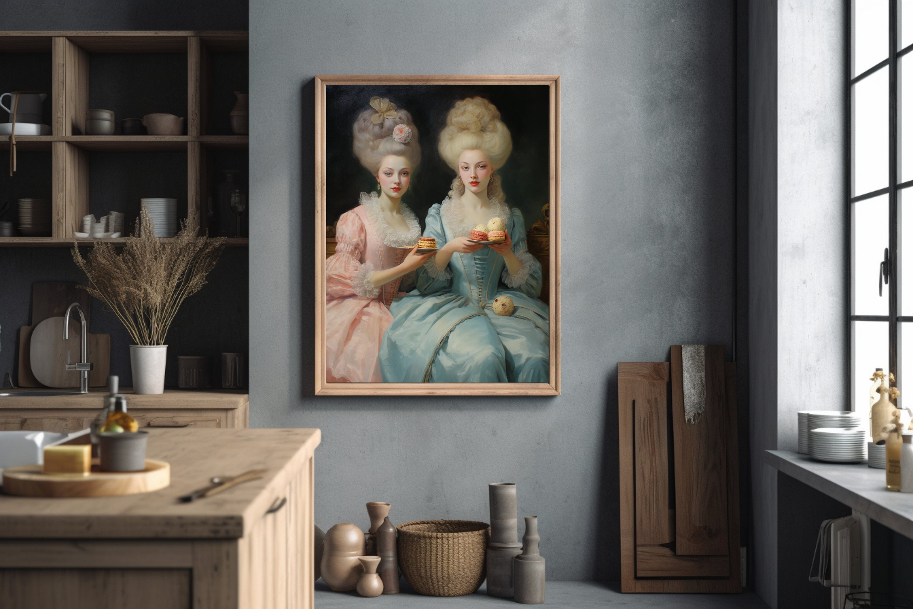 Instant Download Print Baroque Themed Kitchen Decor Funny Food Wall Art ...