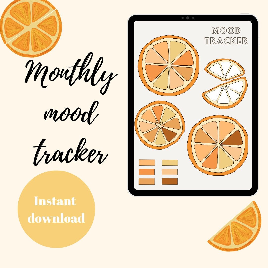 Mood Tracker, Mood Tracker Digital, Mood Tracker Printable, Mood ...