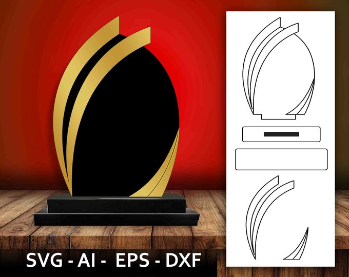 Award Trophy Laser Cut, Award Trophy SVG, Wood Cnc Cut Award, Award ...