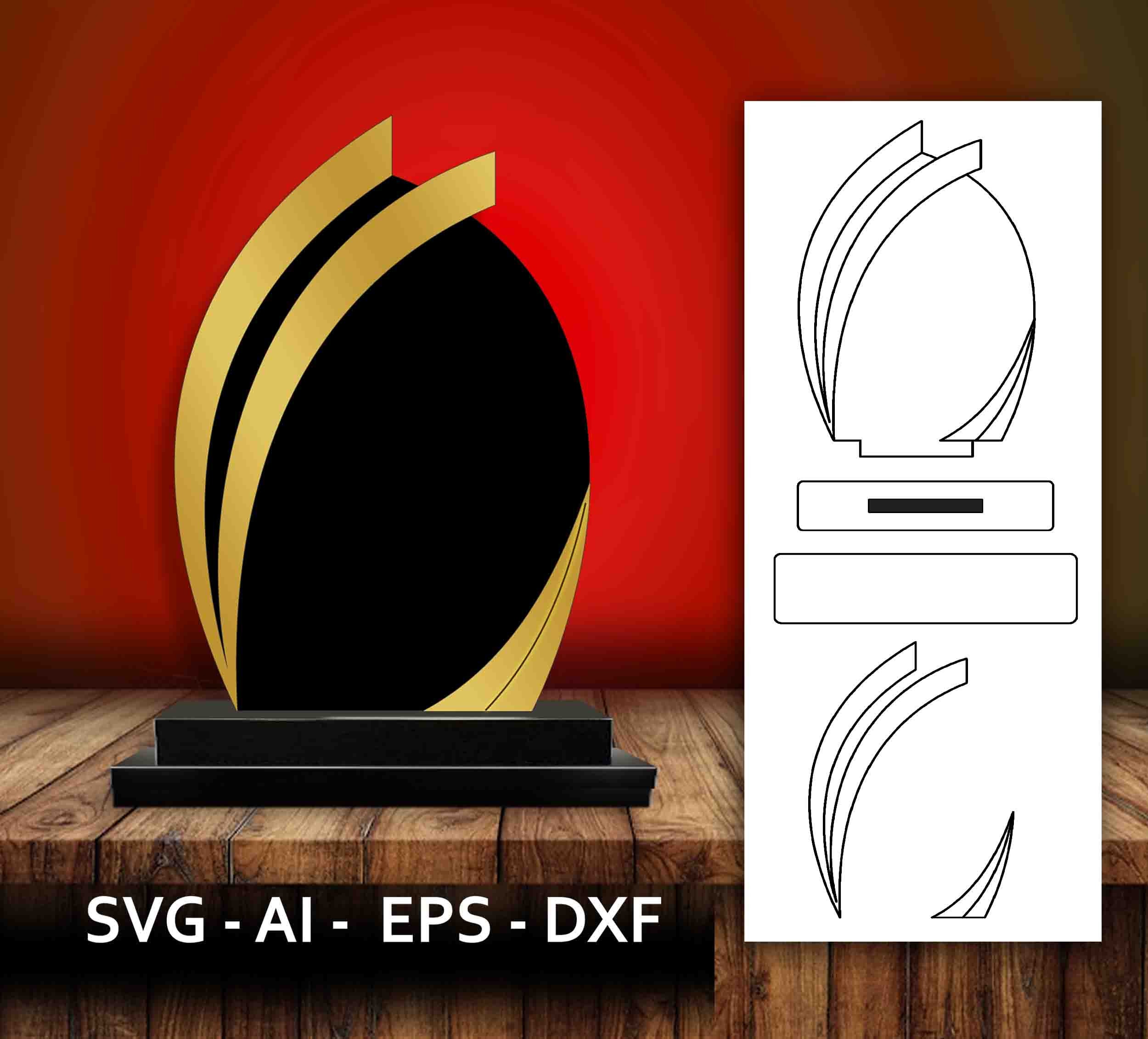 Buy Award Trophy Laser Cut, Award Trophy SVG, Trofeos Cort Laser, Award ...