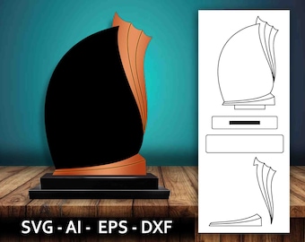 Award Trophy Laser Cut, Award Trophy SVG, Wood Cnc Cut Award, Award ...