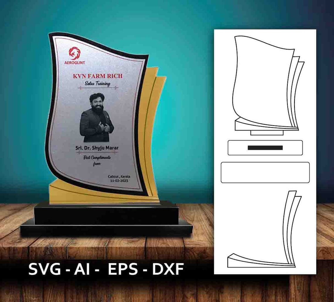 Award Trophy Laser Cut, Award Trophy SVG, Wood Cnc Cut Award, Award ...