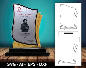 Award Trophy Laser Cut Award Trophy SVG Wood Cnc Cut Award - Etsy