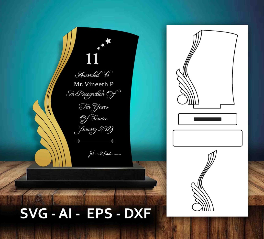 2024 Award Trophy Laser Cut, Award Trophy SVG, Wood Cut Award, Award ...