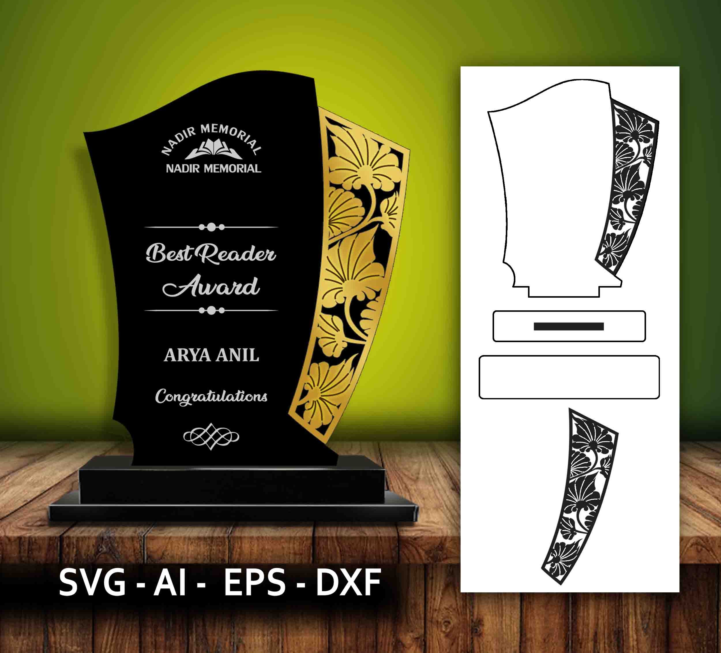 Amazing Award Trophy, Laser Cut, Award Trophy SVG, Wood Cut Award ...