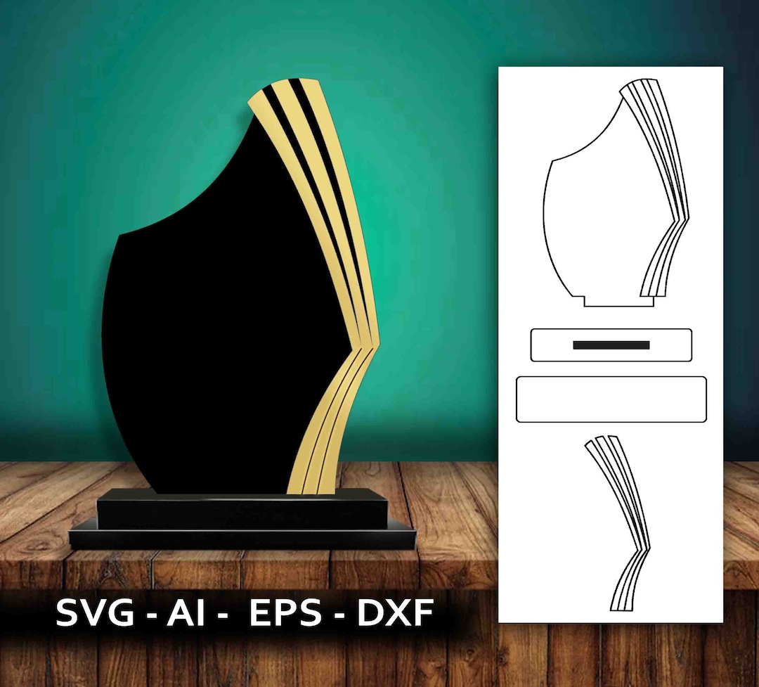 Award Trophy Laser Cut, Award Trophy SVG, Wood Cnc Cut Award, Award ...