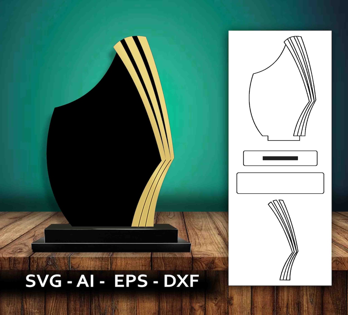 Award Trophy Laser Cut, Award Trophy SVG, Wood Cnc Cut Award, Award ...