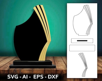 Award Trophy Laser Cut, Award Trophy SVG, Wood Cnc Cut Award, Award ...