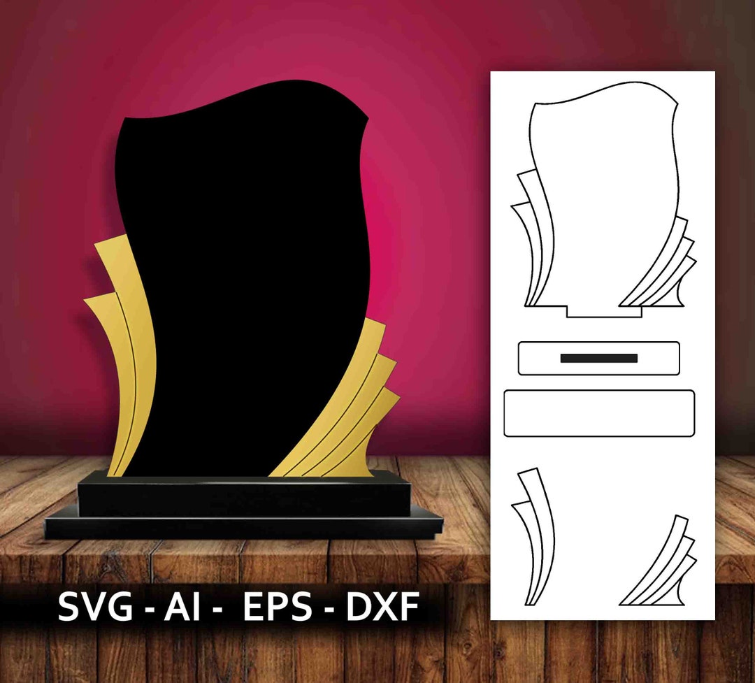 Award Trophy Laser Cut, Award Trophy SVG, Wood Cnc Cut Award, Award ...