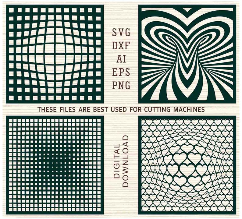 Square Pattern SVG Bundle: CNC Jalli Design (digital Download) - Etsy