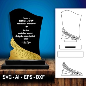Award Trophy SVG, Award Trophy Laser, Wood Laser Cut Award, Award Gift ...