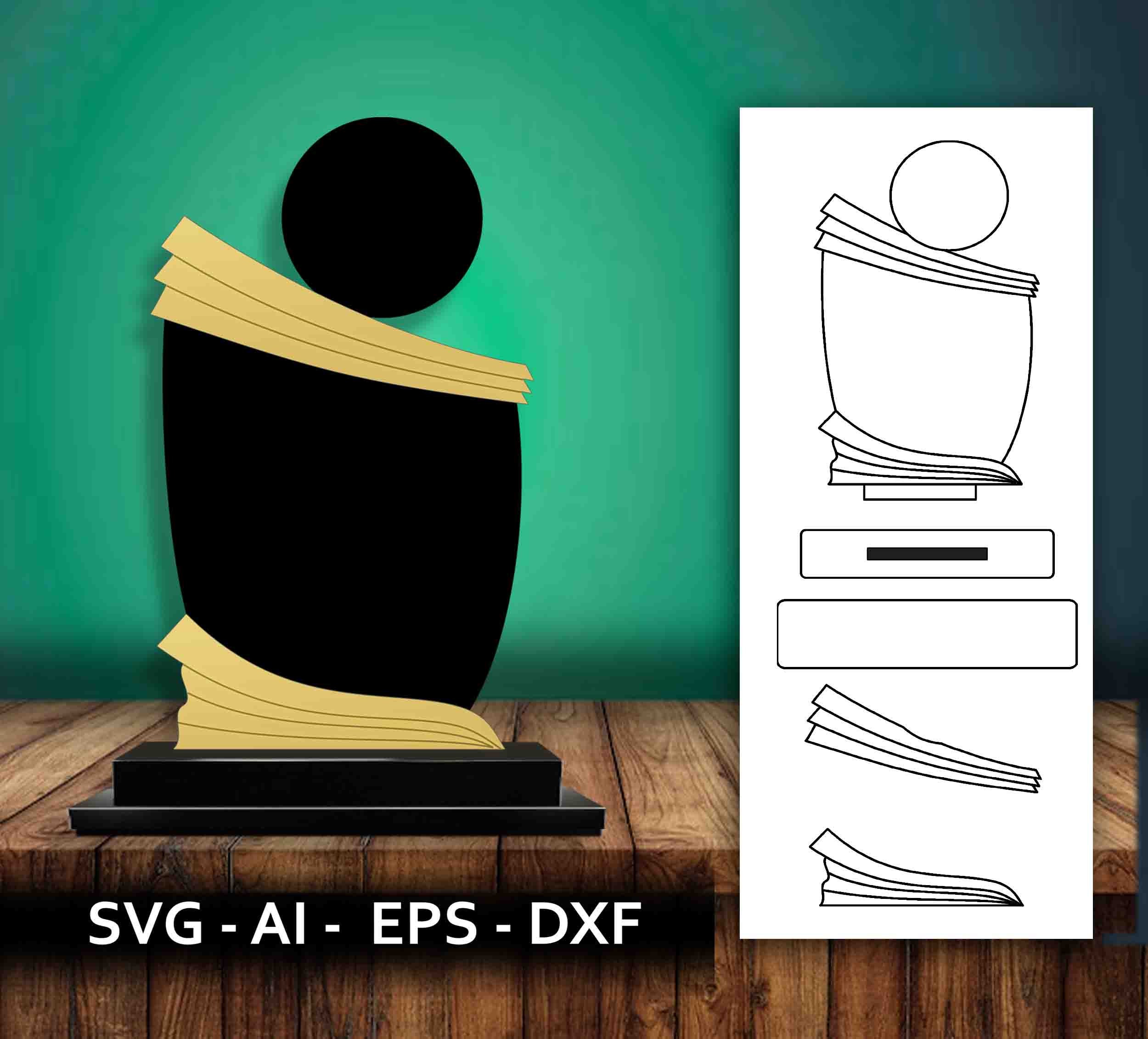 Award Trophy Laser Cut, Award Trophy SVG, Wood Cnc Cut Award, Award ...
