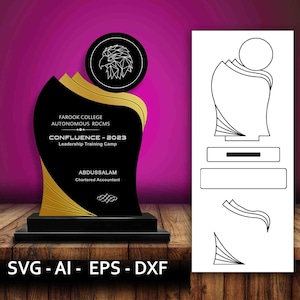 Award Trophy SVG: Wood Laser Cut CNC Design (digital Download) - Etsy