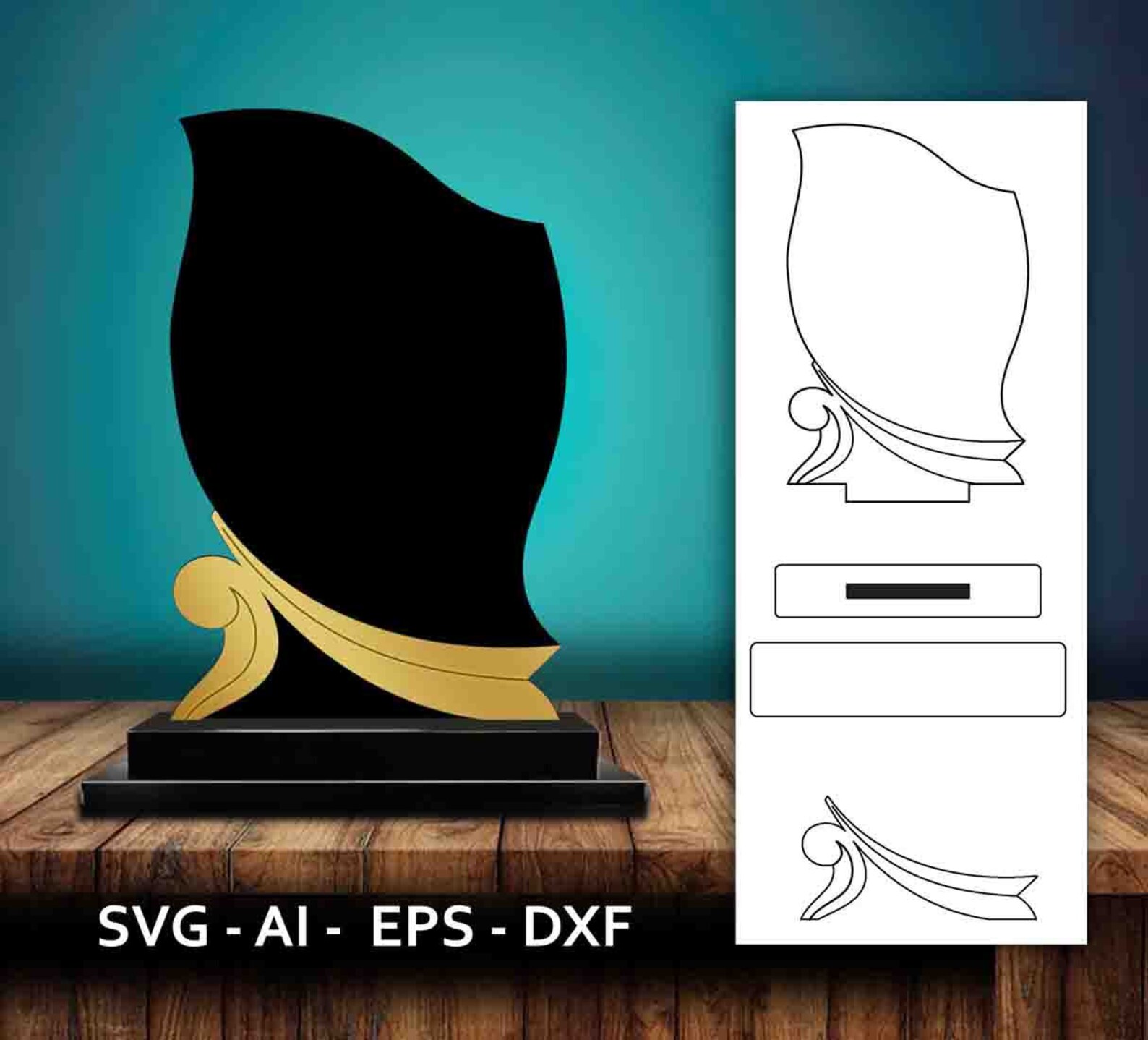 Award Trophy Laser Cut, Award Trophy SVG, Wood Cnc Cut Award, Award ...