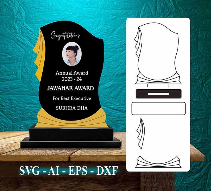 2025 Award Trophy Laser Cut, Award Trophy SVG, Wood Cnc Cut Award ...