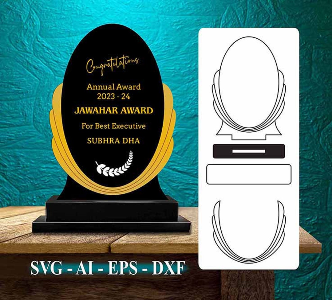 Award Trophy Laser Cut, Award Trophy SVG, Wood Cnc Cut Award, Award ...